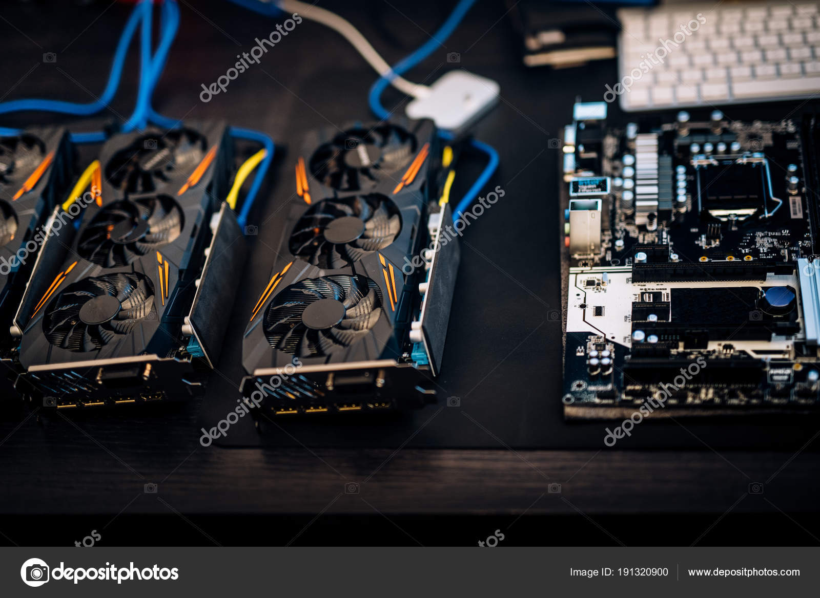 Cryptocurrency mining rig components, graphic cards to mine for digital ...