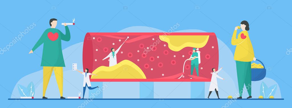 Ilustración Del Vector Cardiológico Esta Enfermedad Es El