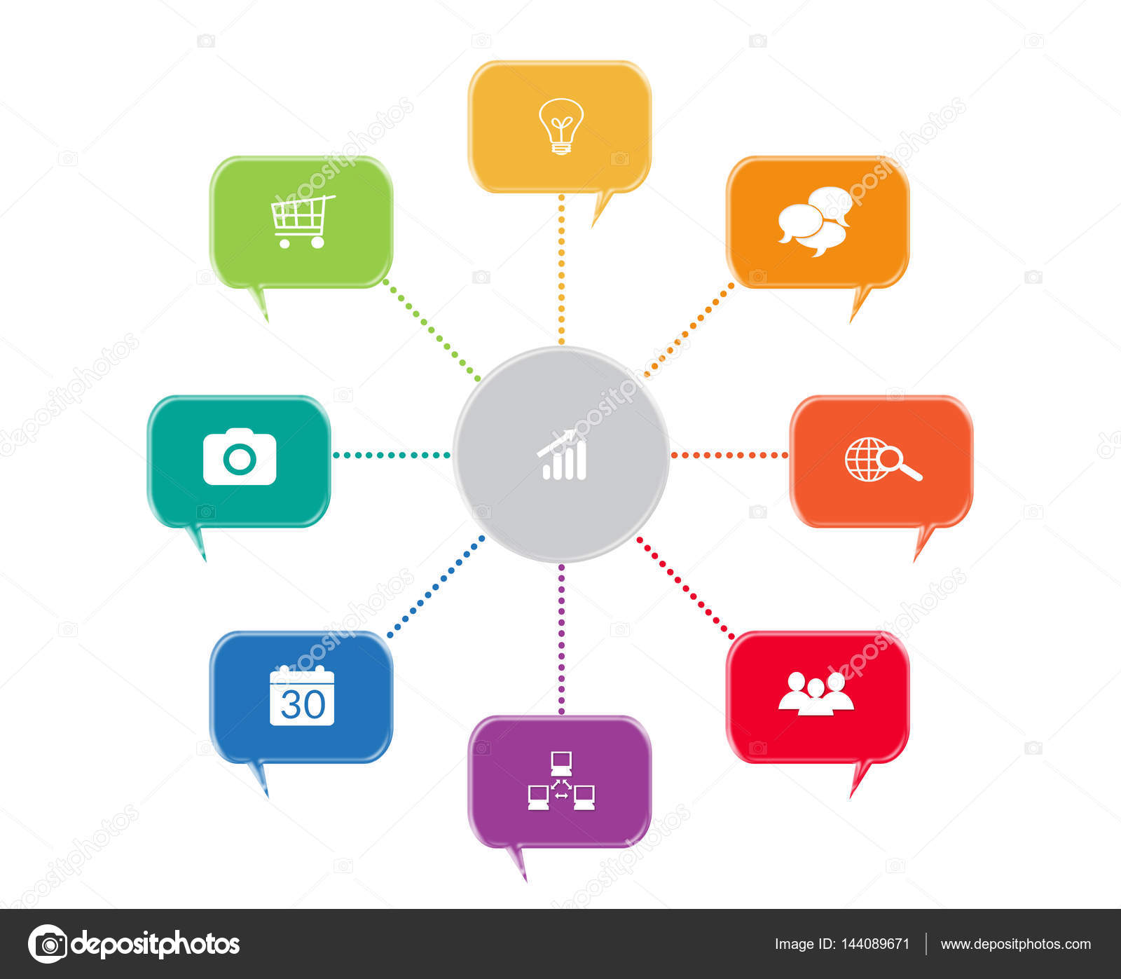 Abstract design with dialogs for web, marketing or presentations ...