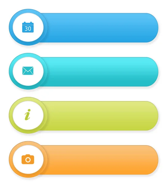 Set of colorful rounded buttons for Web page menu, marketing or ...