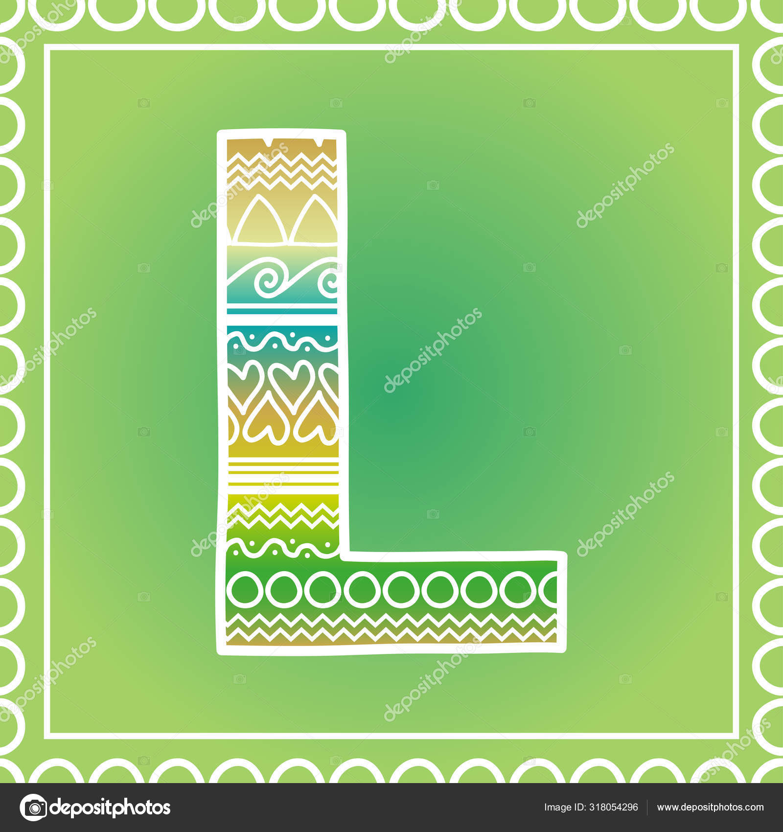 Vector Ethnic Hand Drawn Font Letter Stock Vector by ©pippidraws 318054296