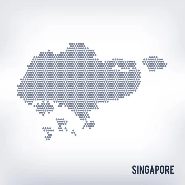 Singapore grey map Vector Art Stock Images | Depositphotos