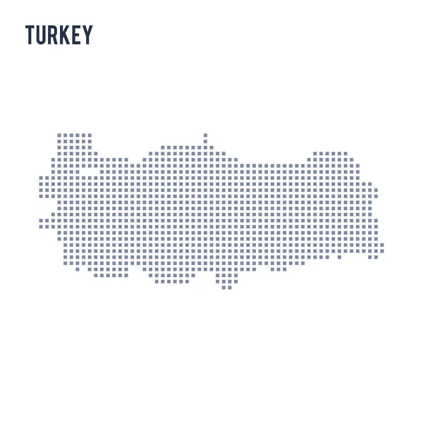 Pixel map of Turkey — Stock Vector © tshooter #2489377