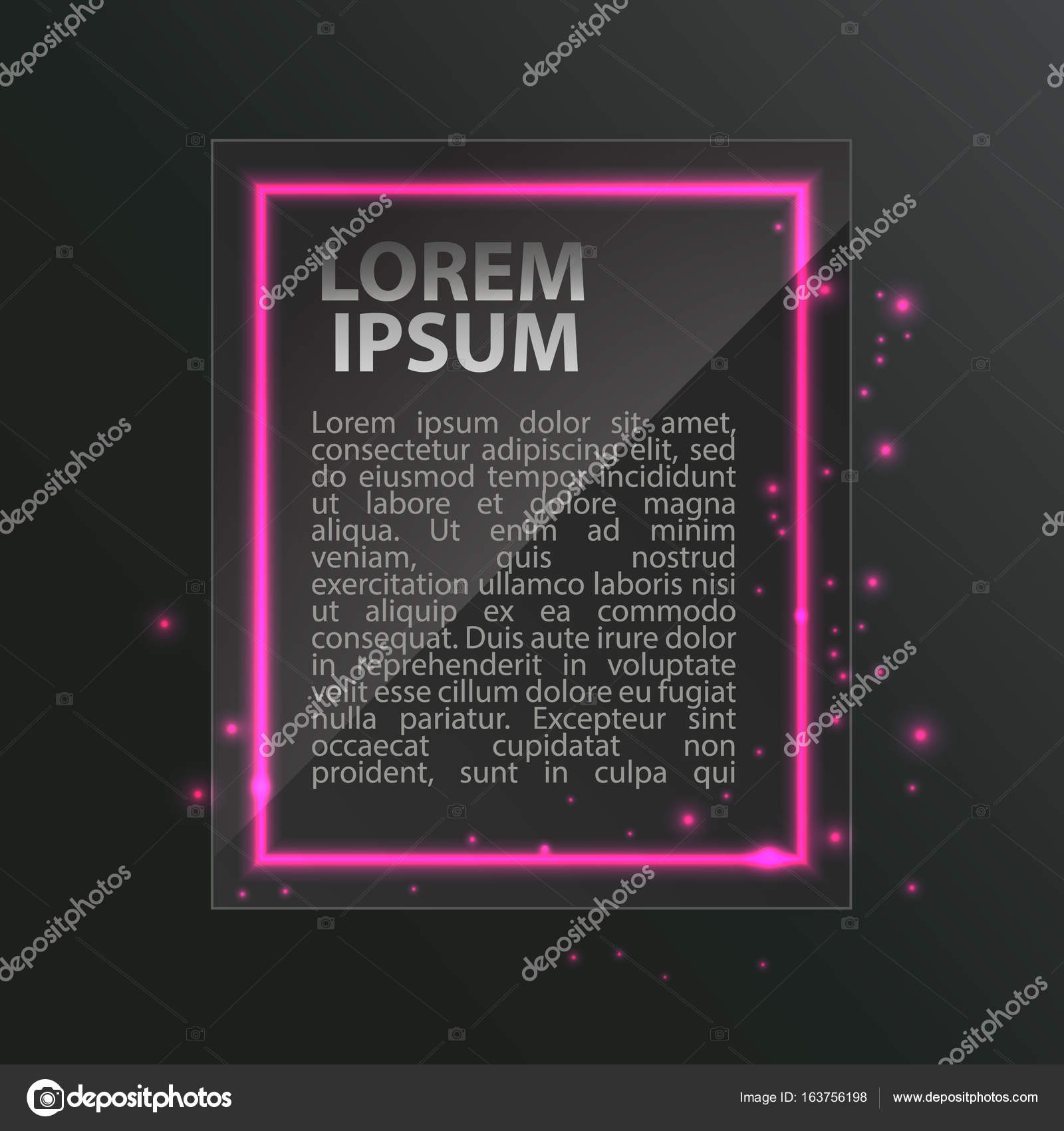 Vector neon frame with space for text Stock Vector Image by ©RaZalina ...