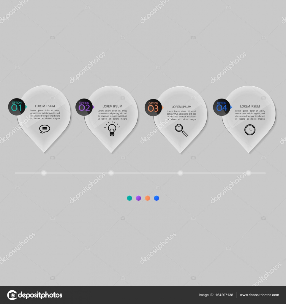 Glass plates set, infographic design. Stock Vector by ©RaZalina 164207138