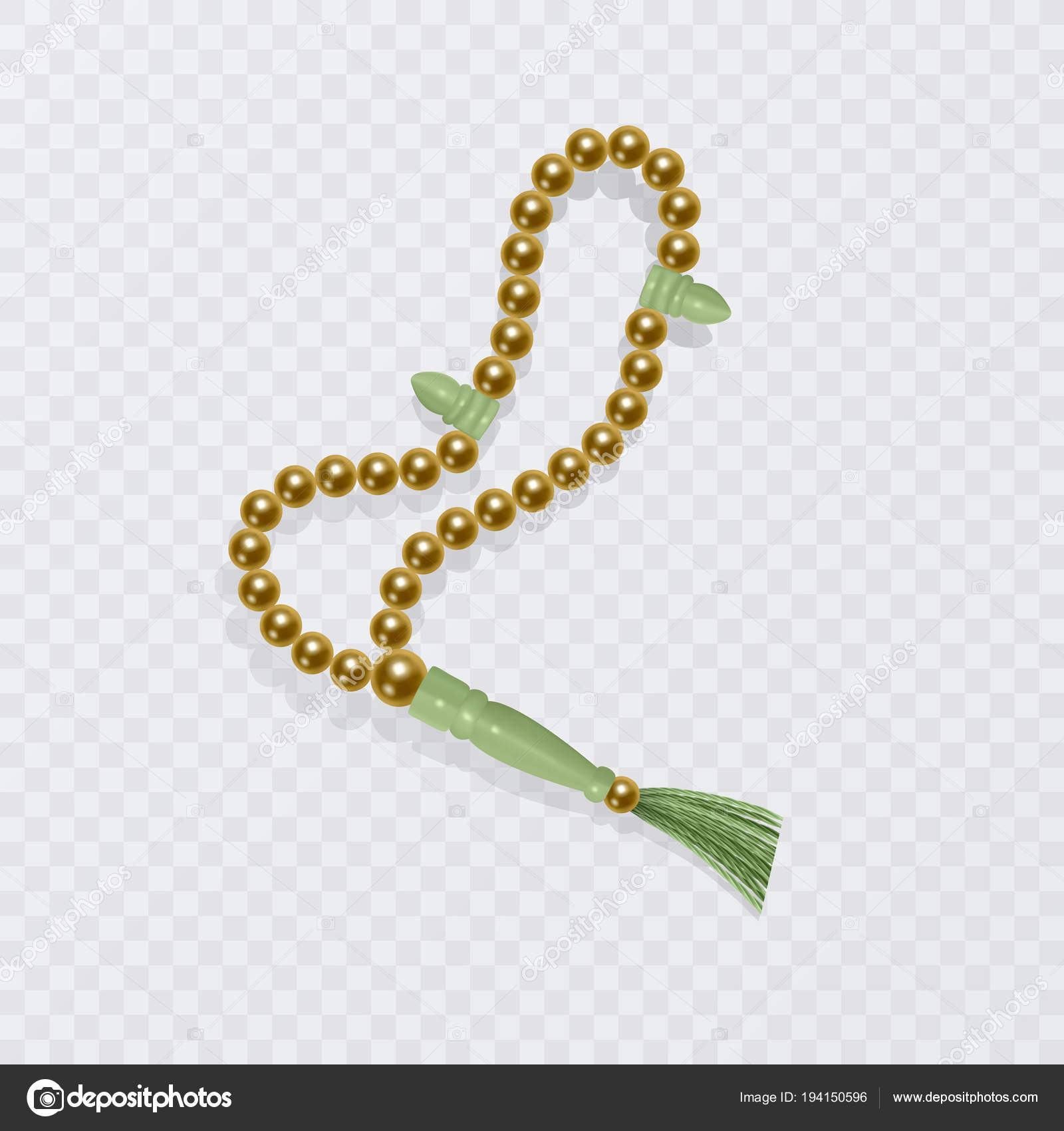 Image vectorielle Rosaire Isolé sur fond blanc, illustration ...