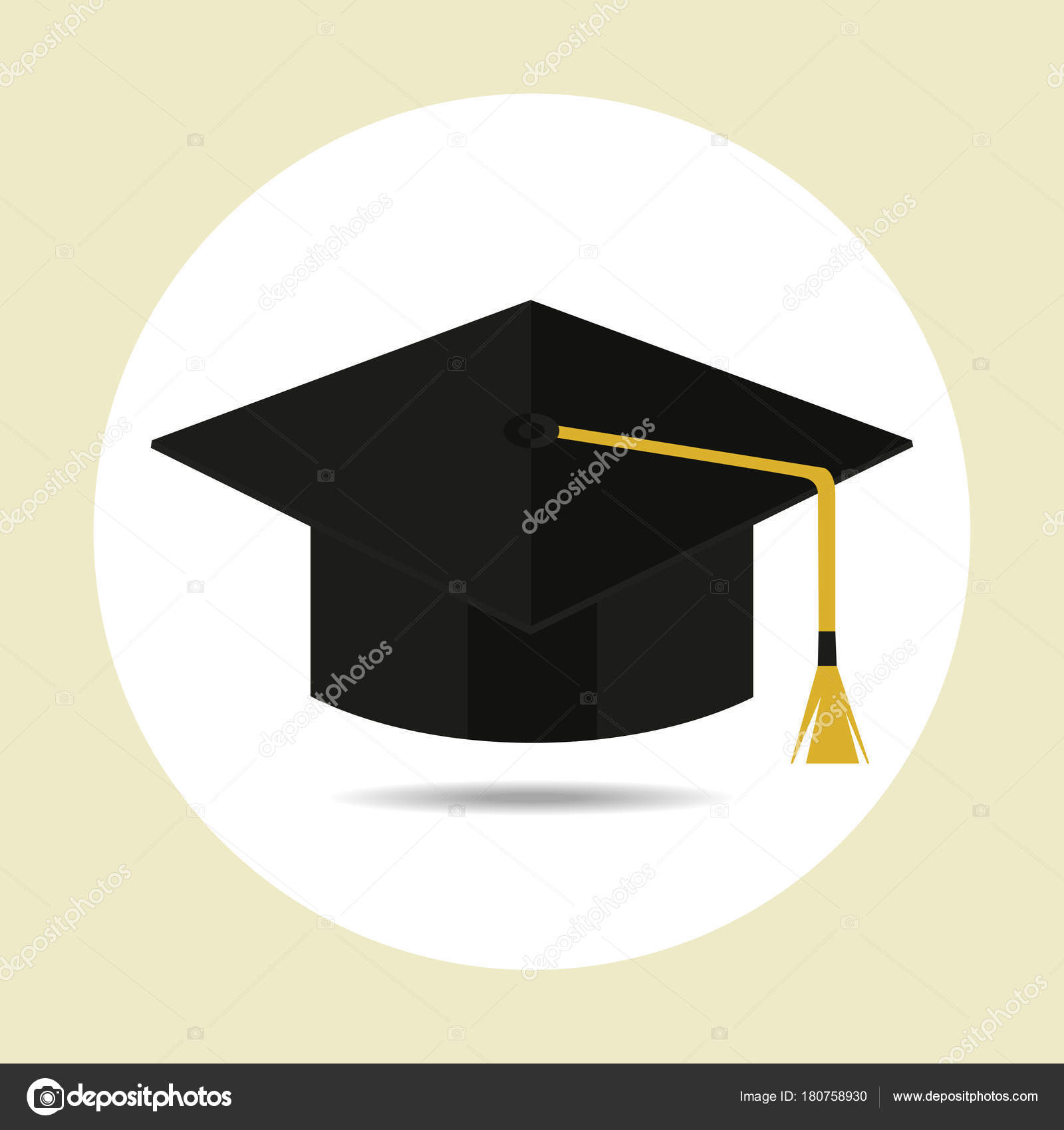 Graduation Cap Flat Style Vector Illustration Stock Vector by ©Yevgenij ...