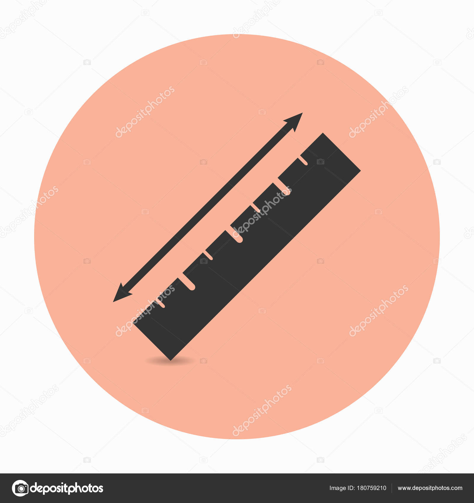 Measurement Ruler Icon Arrow You Can Simply Change Size Color Stock ...