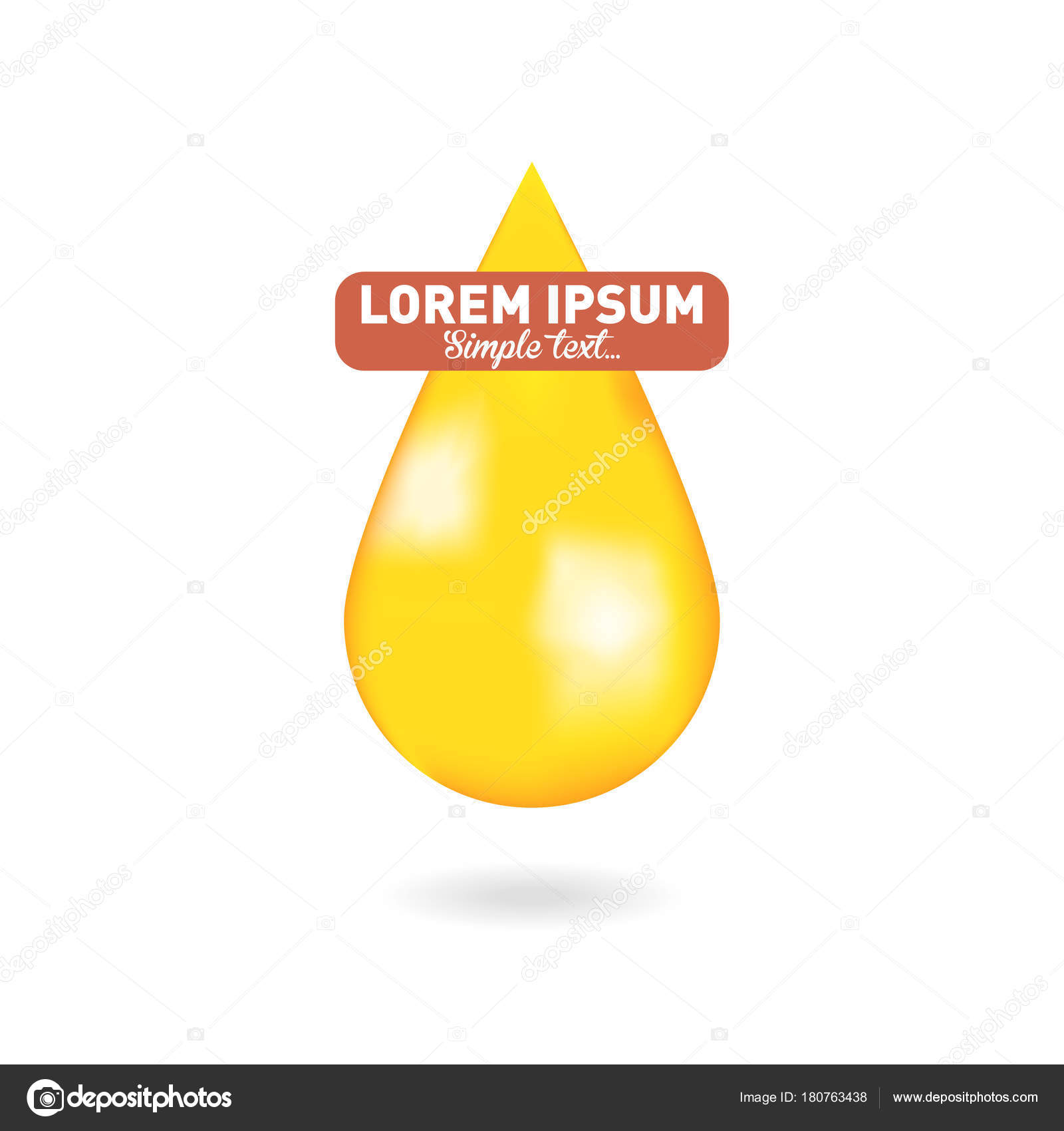 Gold Drop Shadow Logo Concept Vector Stock Vector by ©Yevgenij_D 180763438