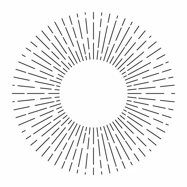 Sun rays in vintage style. Sun rays simple. Sun rays hand drawn. Sun ...