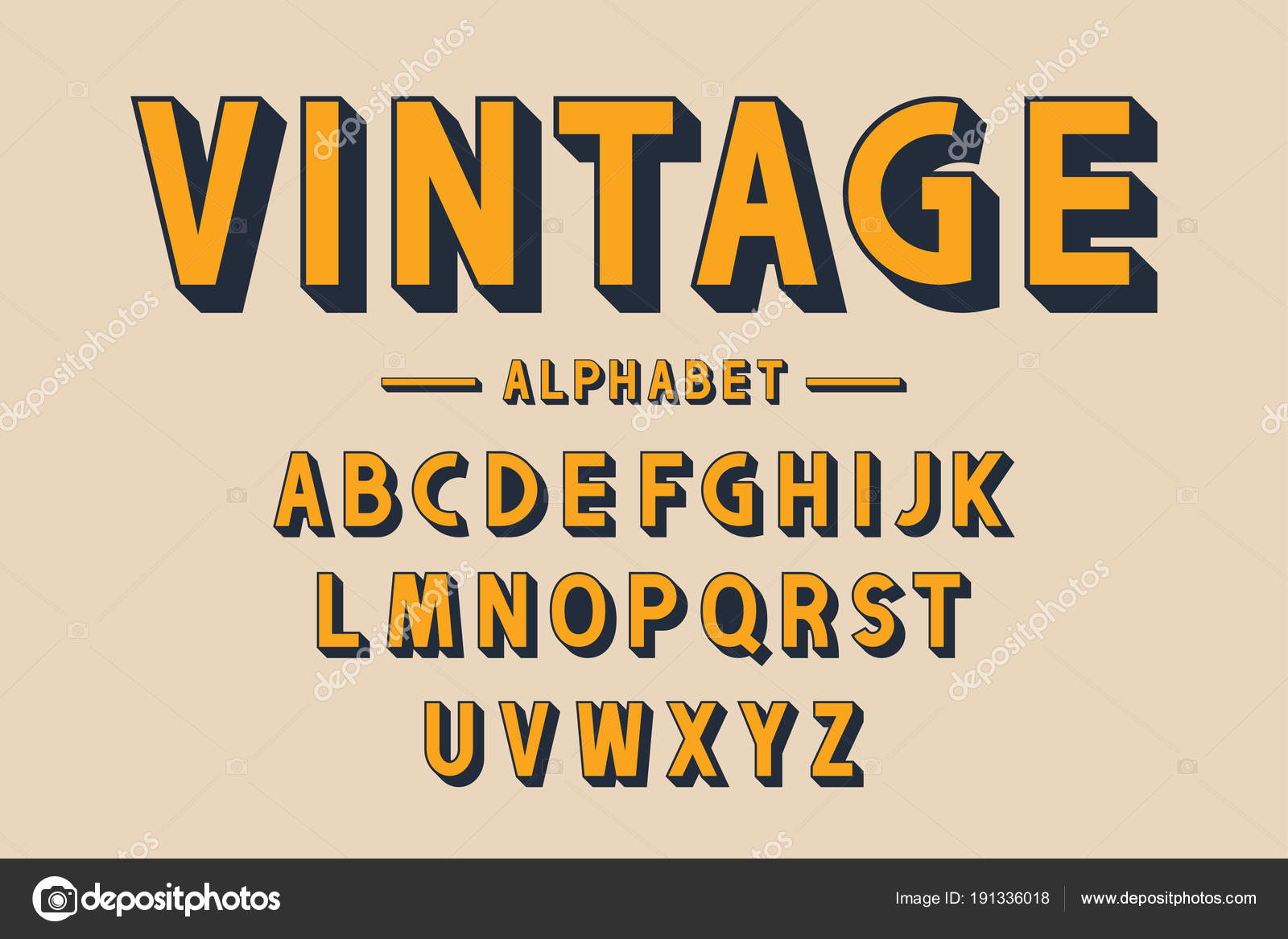 Vintage Font Alphabet