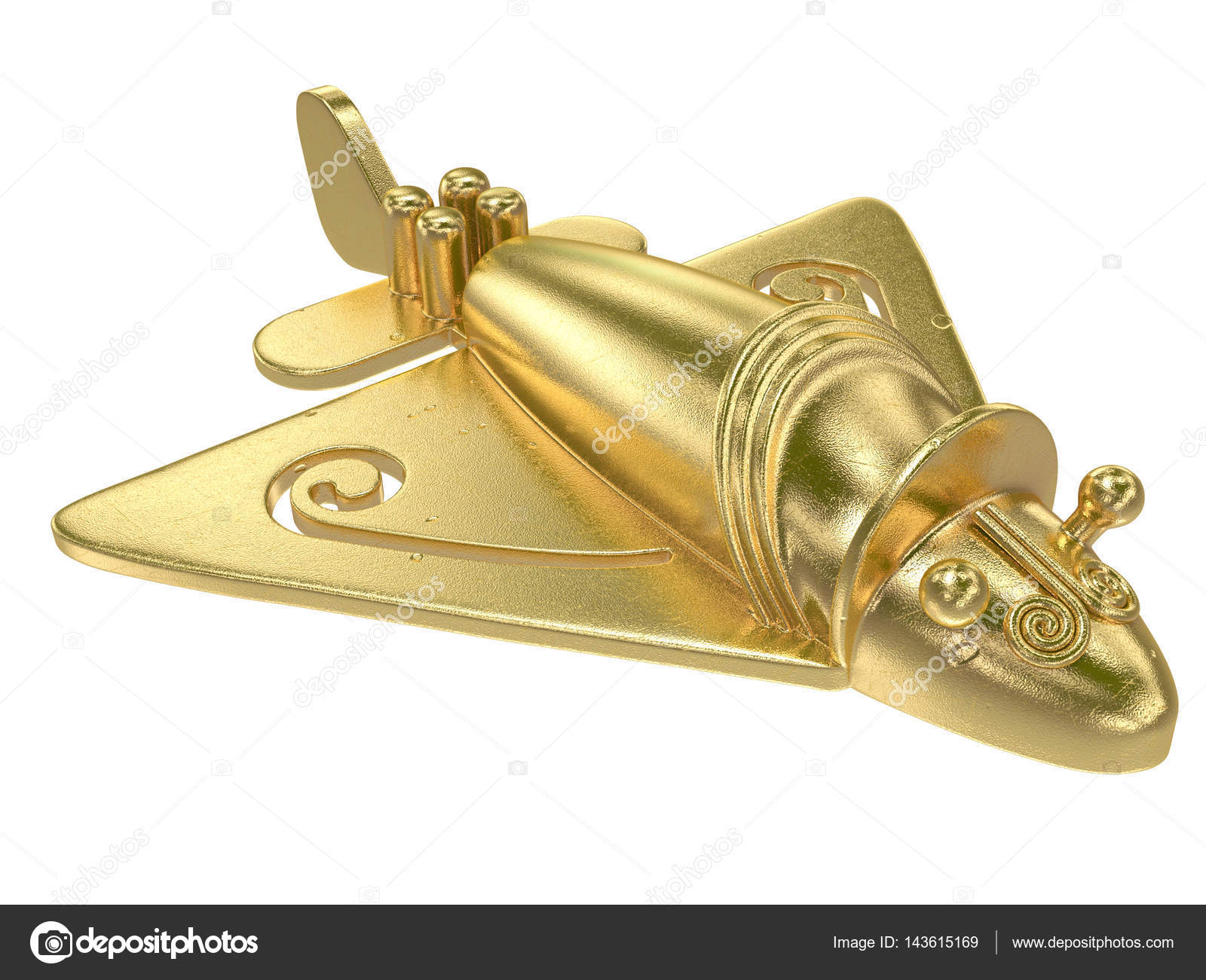 Golden airplane on white background Stock Photo by ©Georg.S.V 143615169