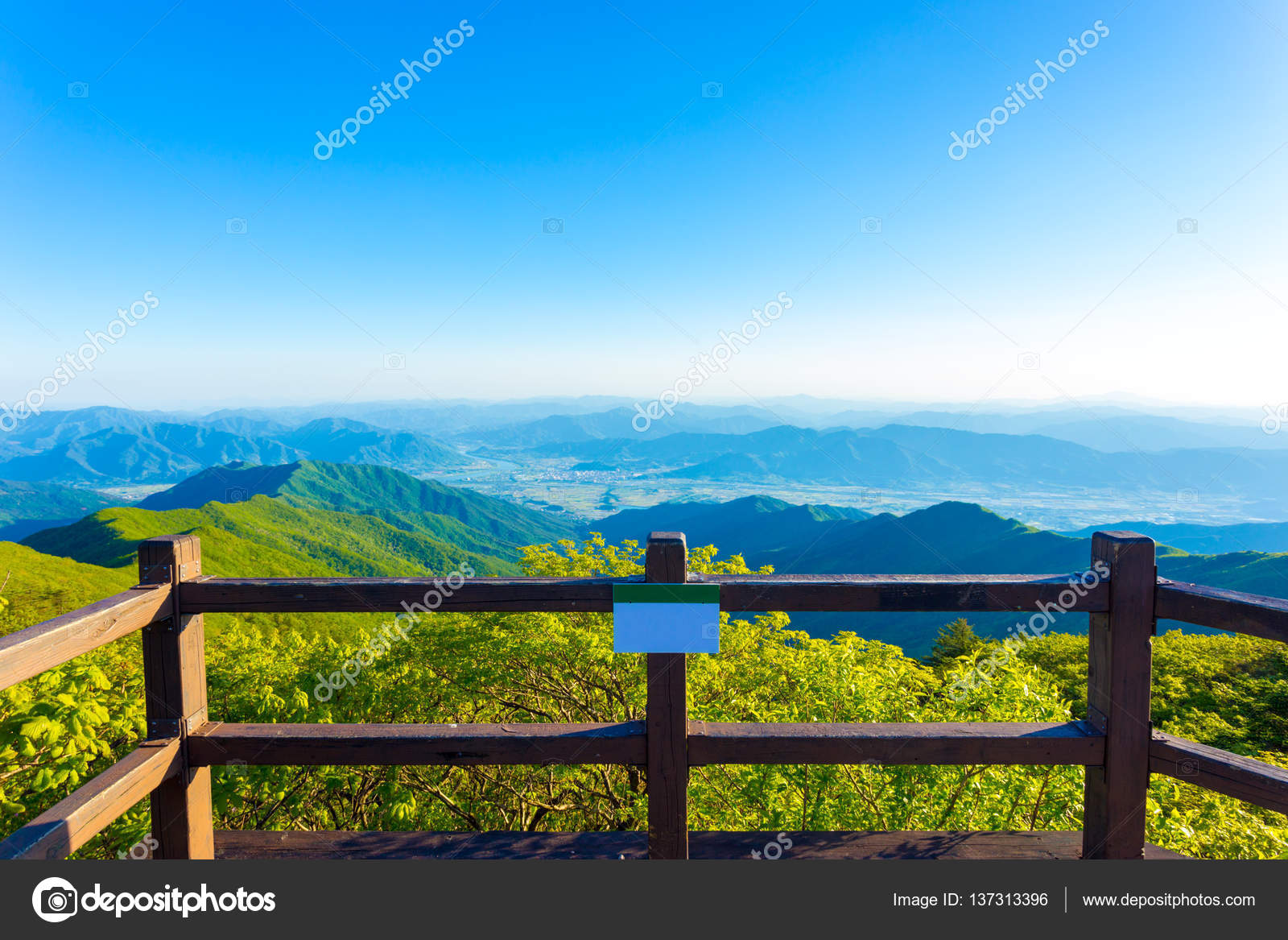 Jirisan Mountain Viewpoint Deck Landscape View H — Stock Photo © pius99 ...