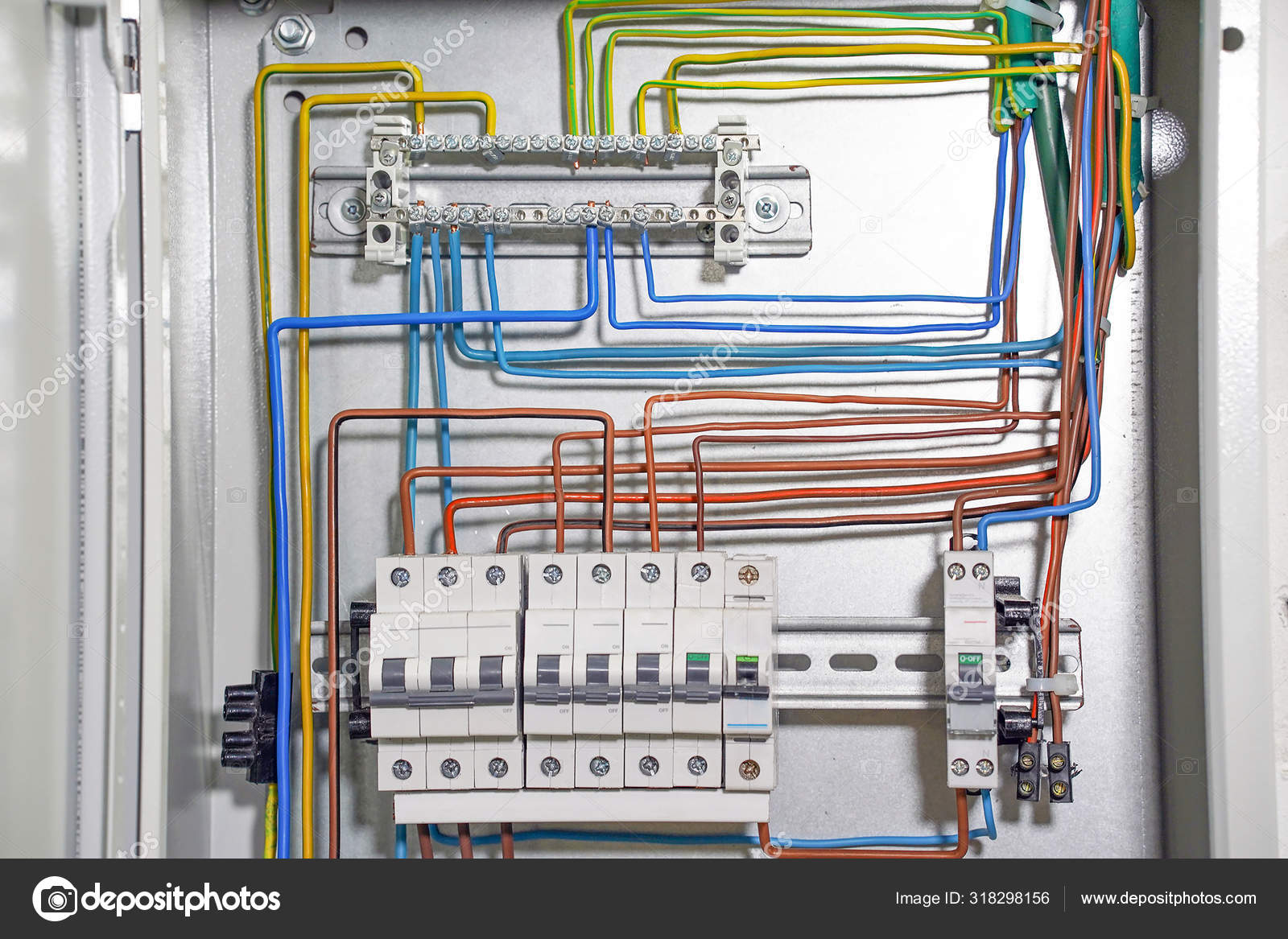 Electrical panel, ?ontrols and switches. Stock Photo by ©svershinsky ...