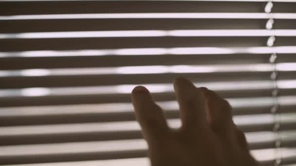 Hand opening window blinds with beautiful landscape view Stock Photo by ...