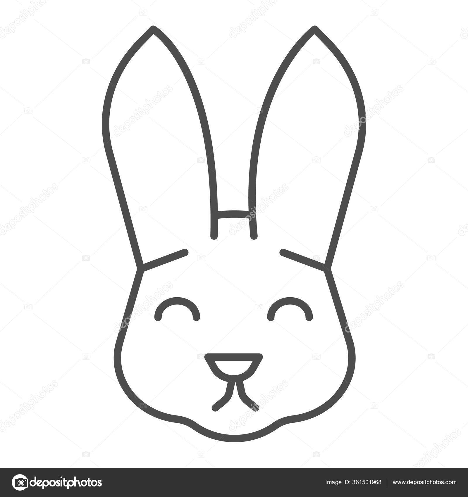 Bunny Face Silhouette