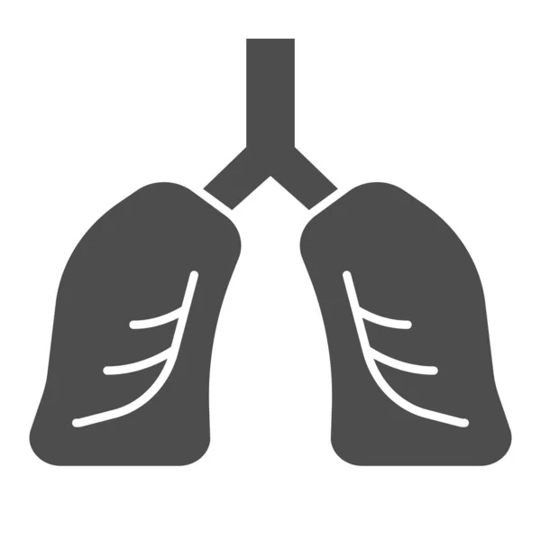 Lungs line icon. Human internal organ outline style pictogram on white ...