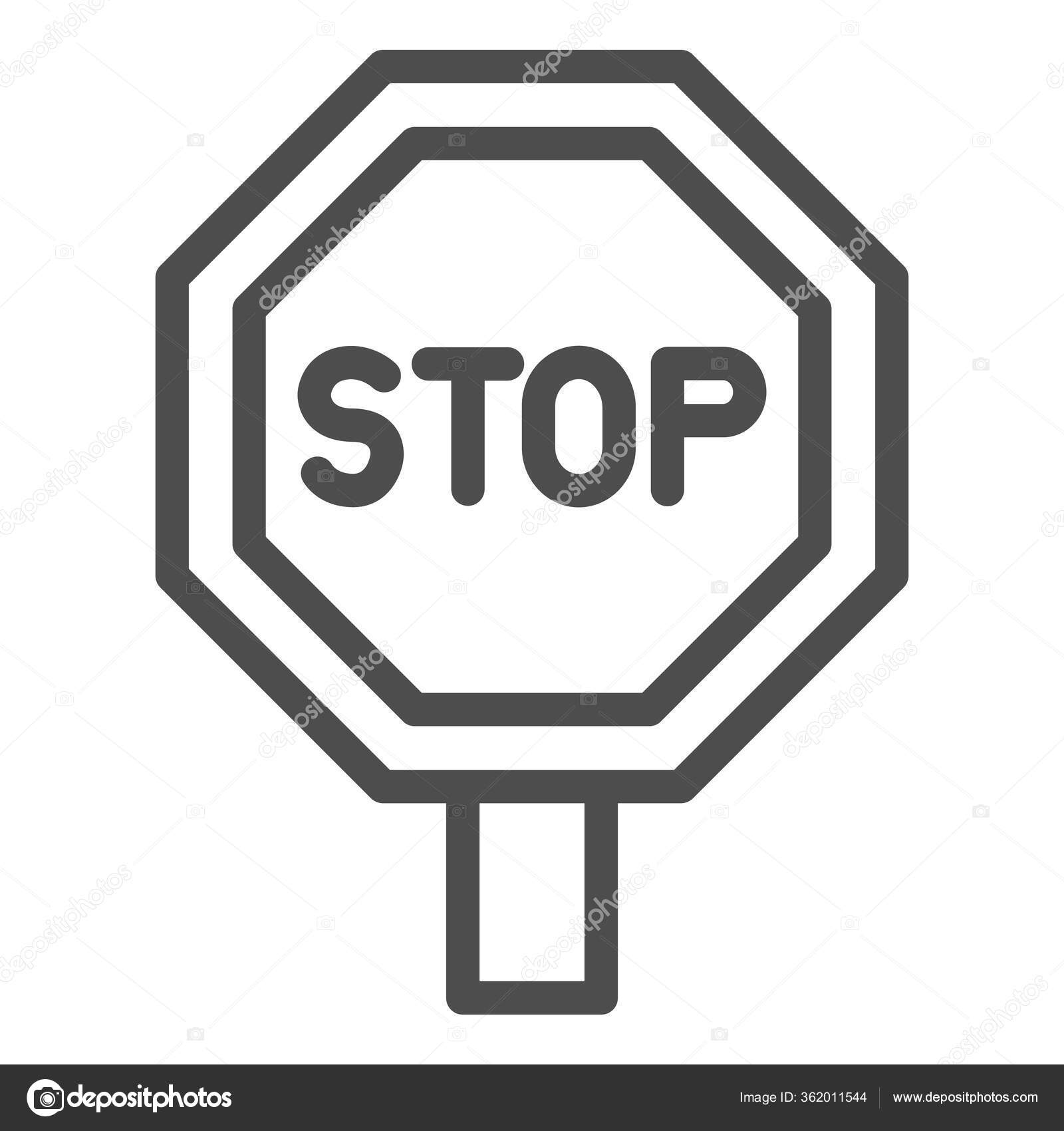 Stop Clip Art Black And White