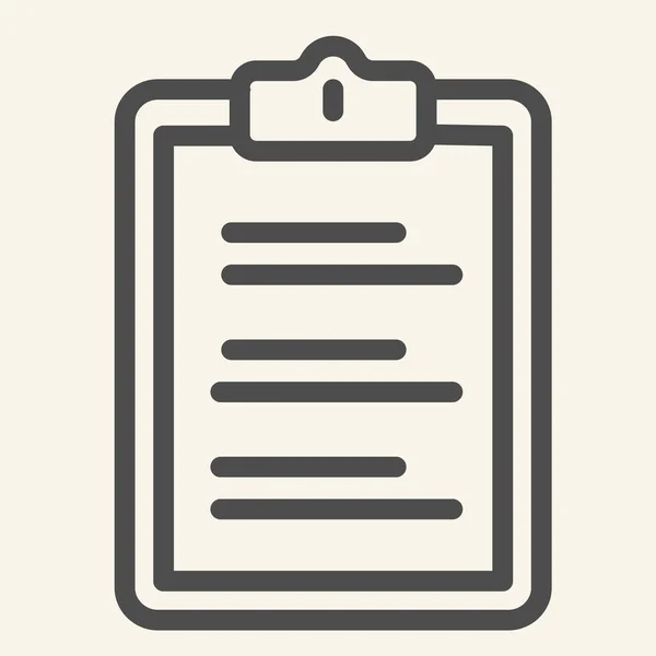 Medical check list thin line icon. Survey form outline style pictogram on white background ...