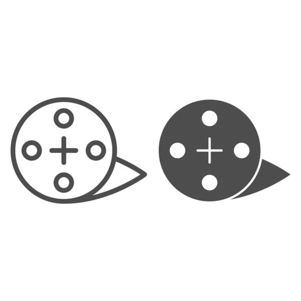 Colonized planet line and glyph icon. Colony vector illustration ...