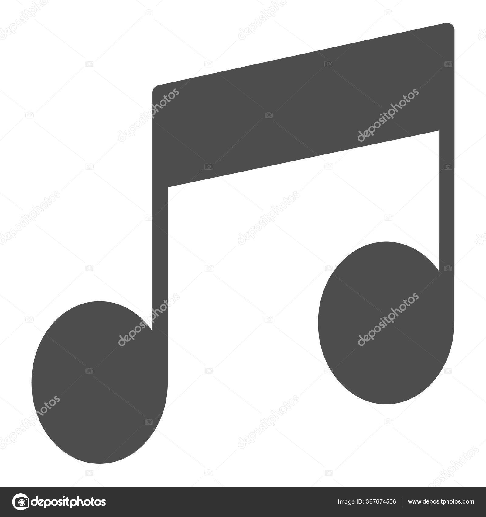 Silueta De Símbolo Musical Ilustración De Notas Musicales E Icono De