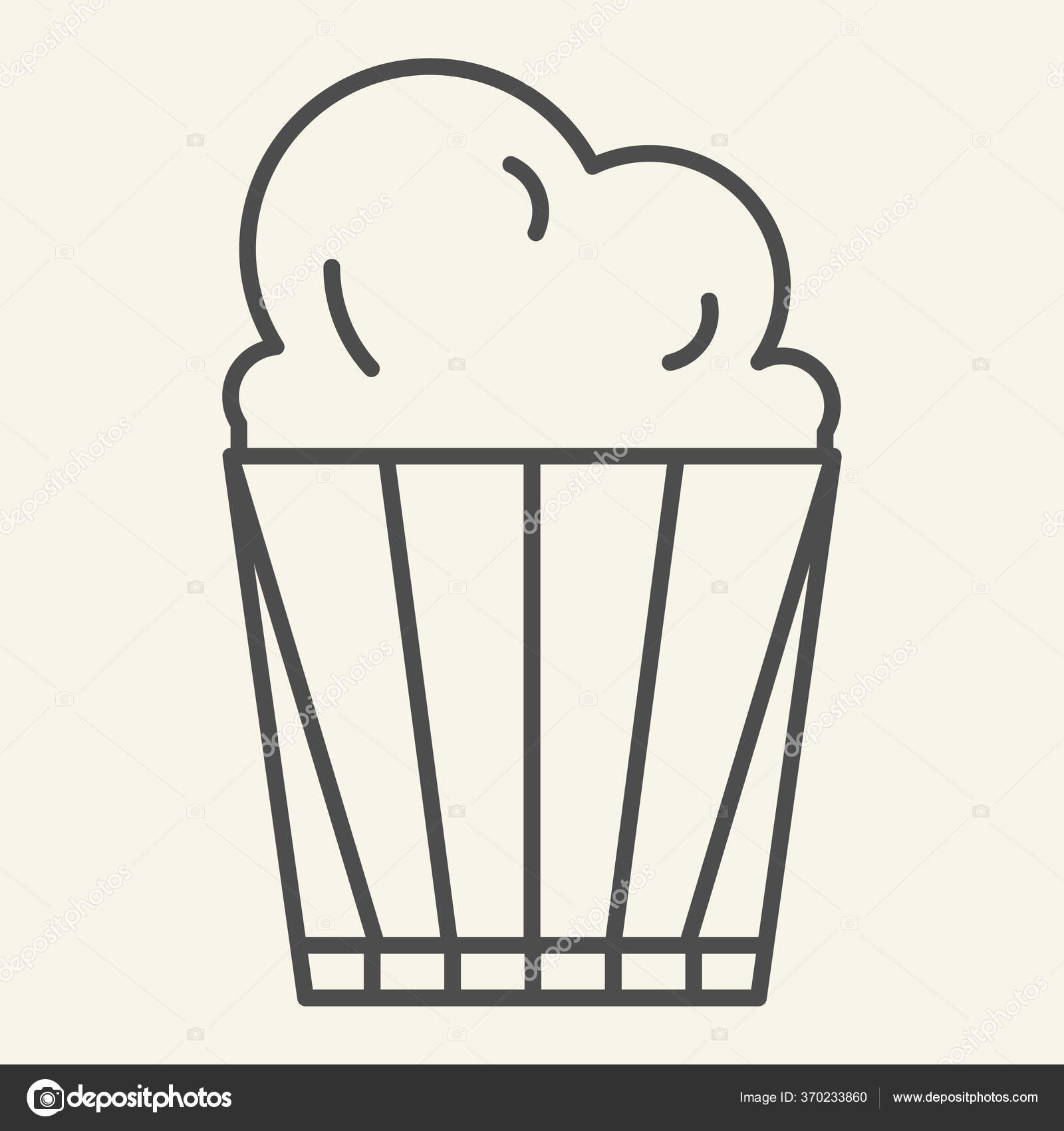 Empty Popcorn Bucket Clipart Black