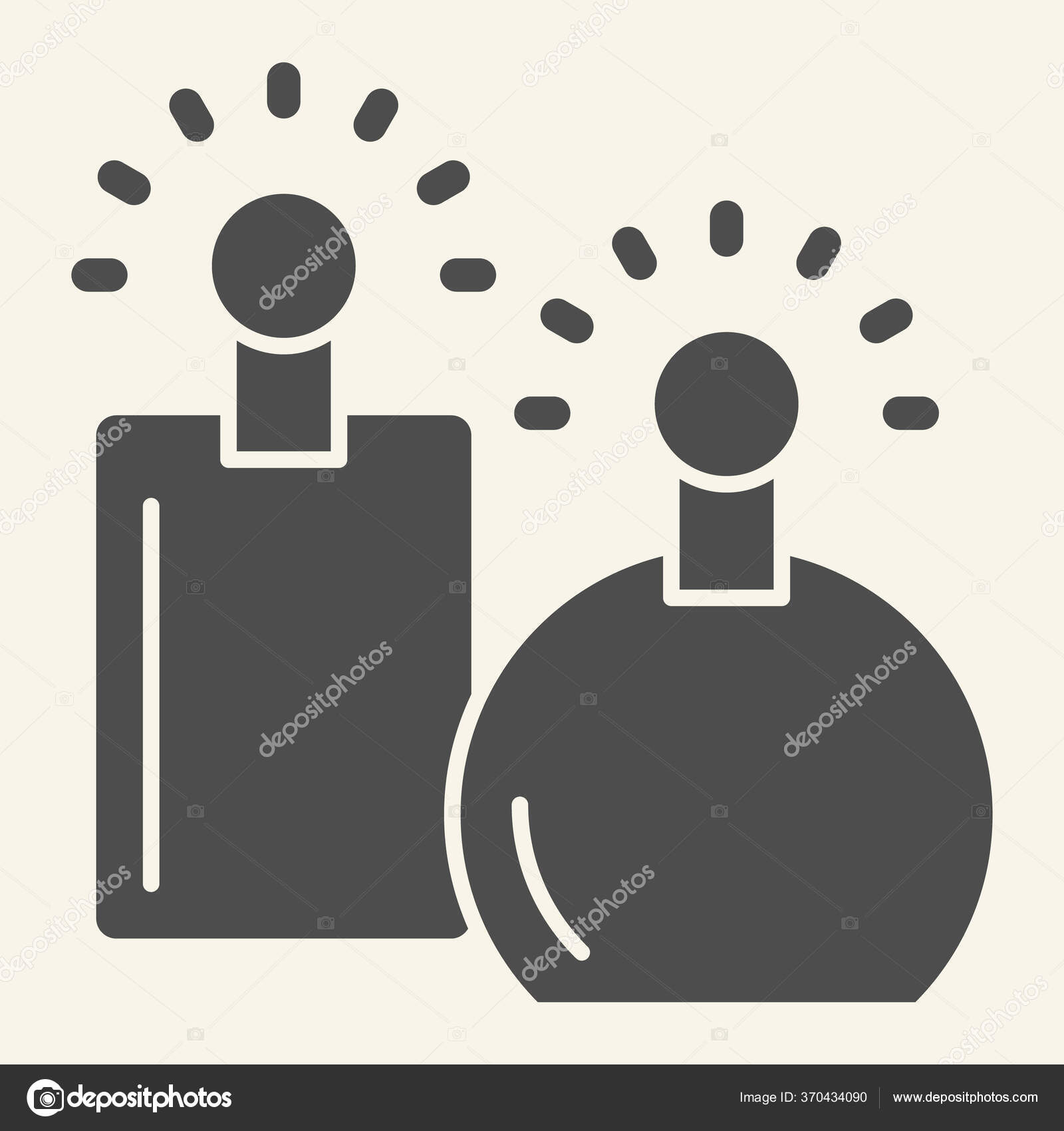 Perfumes solid icon. Two perfume fragrance bottles symbol, glyph style ...