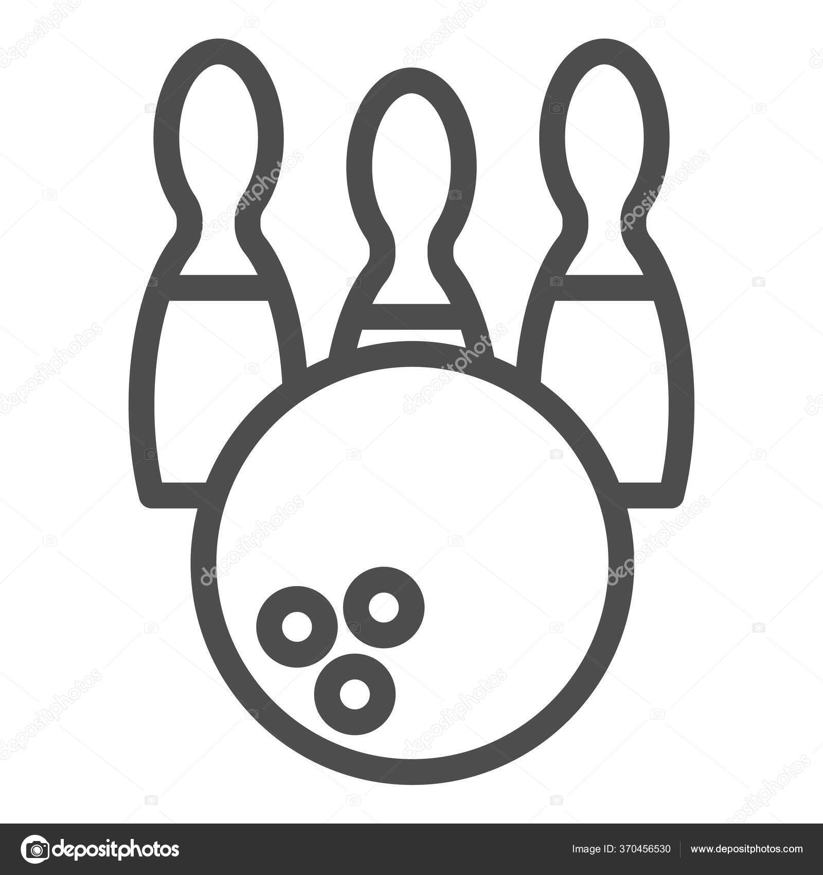 Icono de línea de bolos. Ilustración vectorial juego aislado en blanco ... Icono de línea de bolos. Ilustración vectorial juego aislado en blanco ...