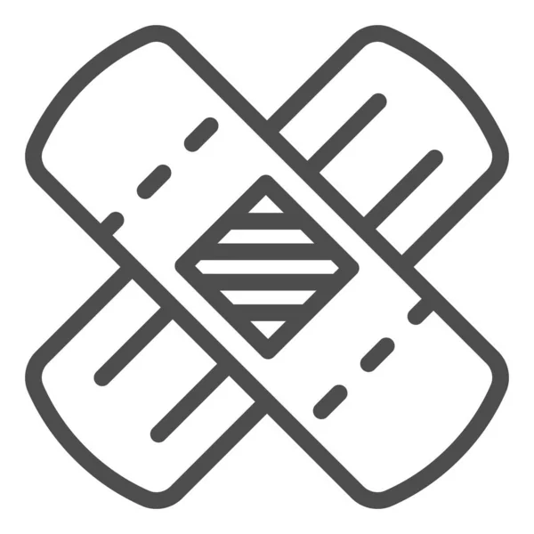 Medical plaster line icon. Adhesive tape and bandage symbol, outline ...