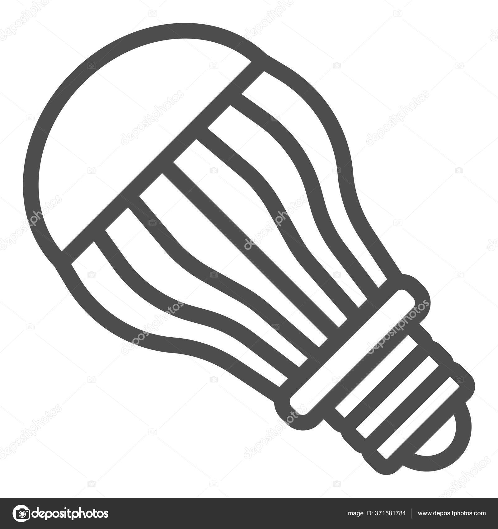Ecological light bulb line icon. Eco lamp vector illustration isolated ...