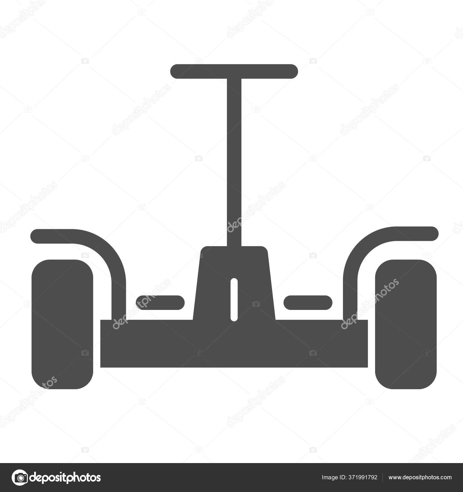 Hoverboard solid icon, innovation transport symbol, self-balancing ...