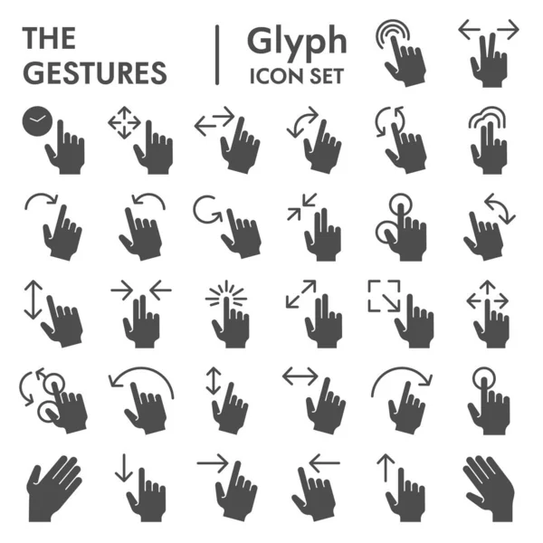 Hands line icon set, gesture symbols collection, vector sketches, logo illustrations, arm signs ...