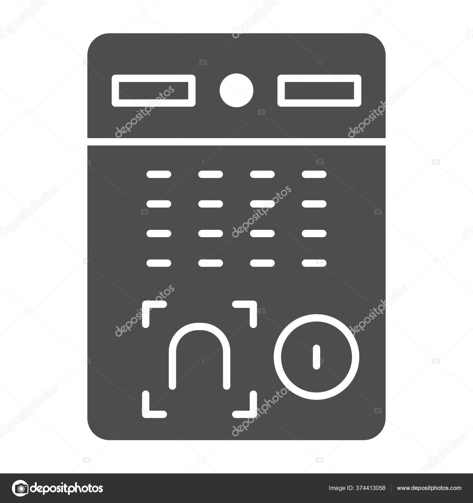 Intercom door system solid icon, smart home symbol, Remote control ...