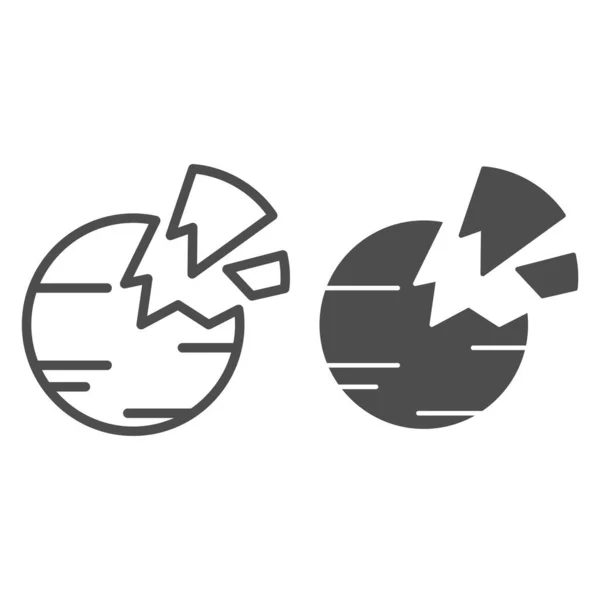 Colonized planet line and glyph icon. Colony vector illustration ...