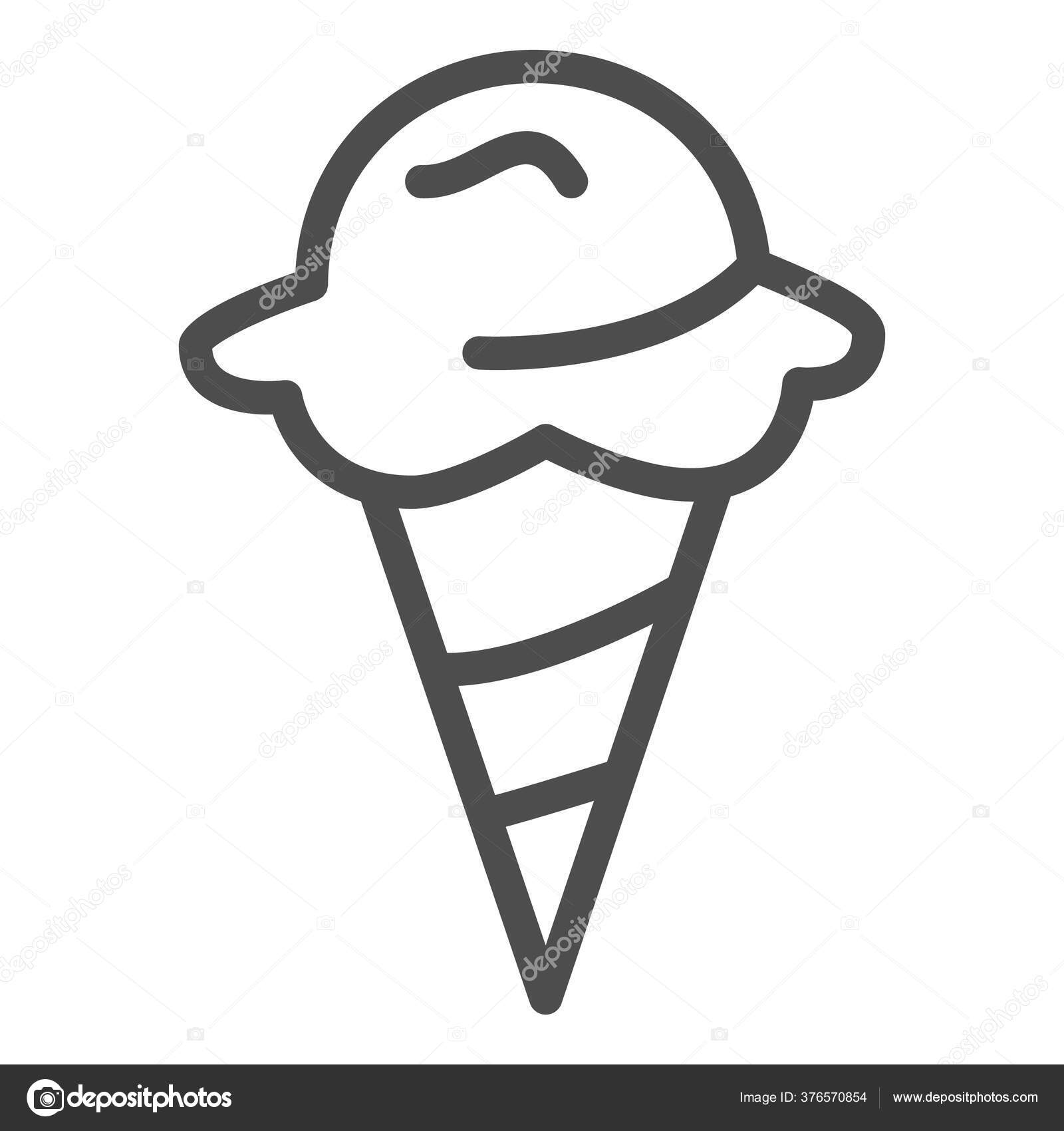 Ice Cream Sundae Outline