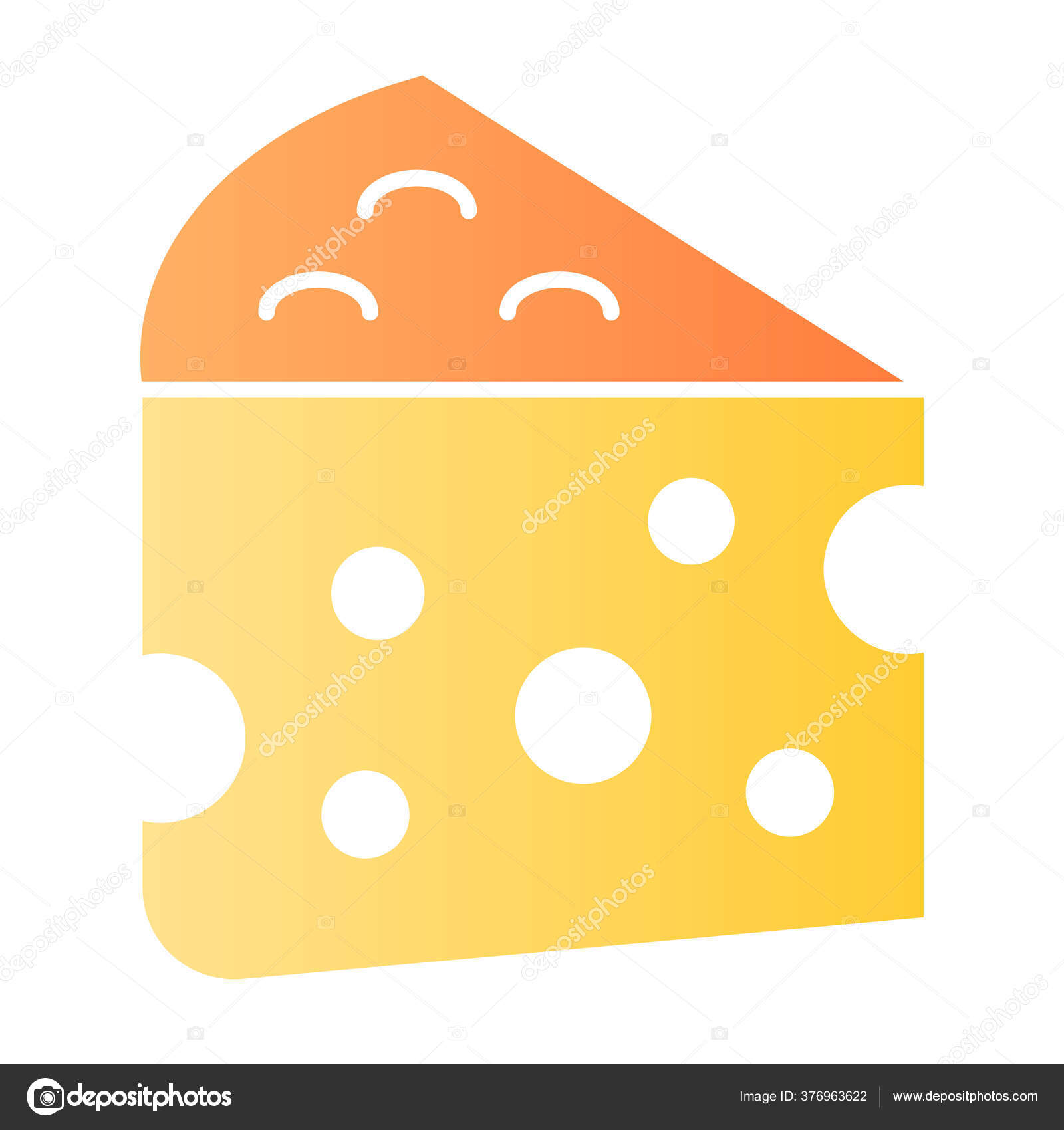 Cheese flat icon. Milk food color icons in trendy flat style. Cheddar ...