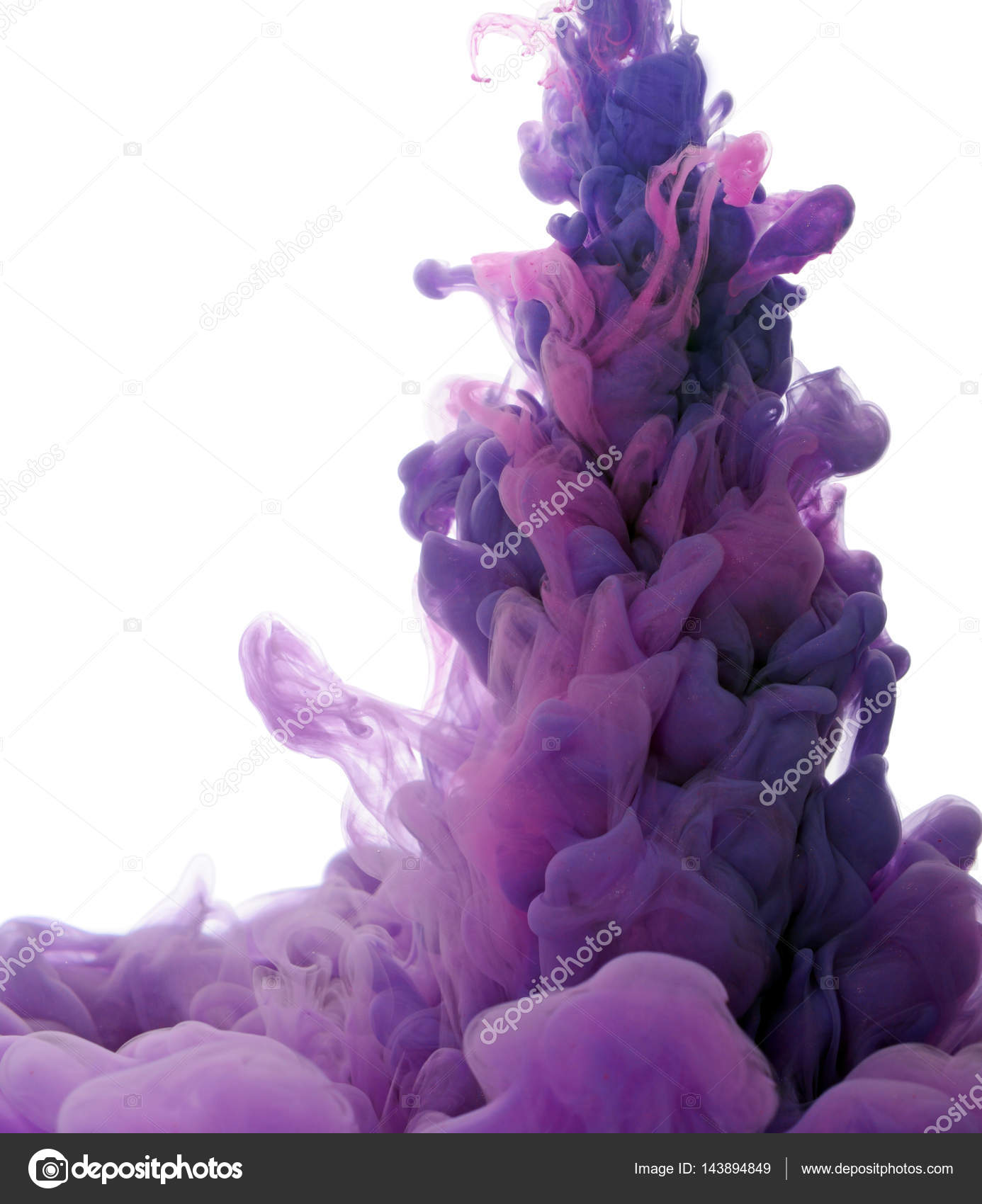 Abstract object of paint splash. Color cloud of ink in water Stock ...