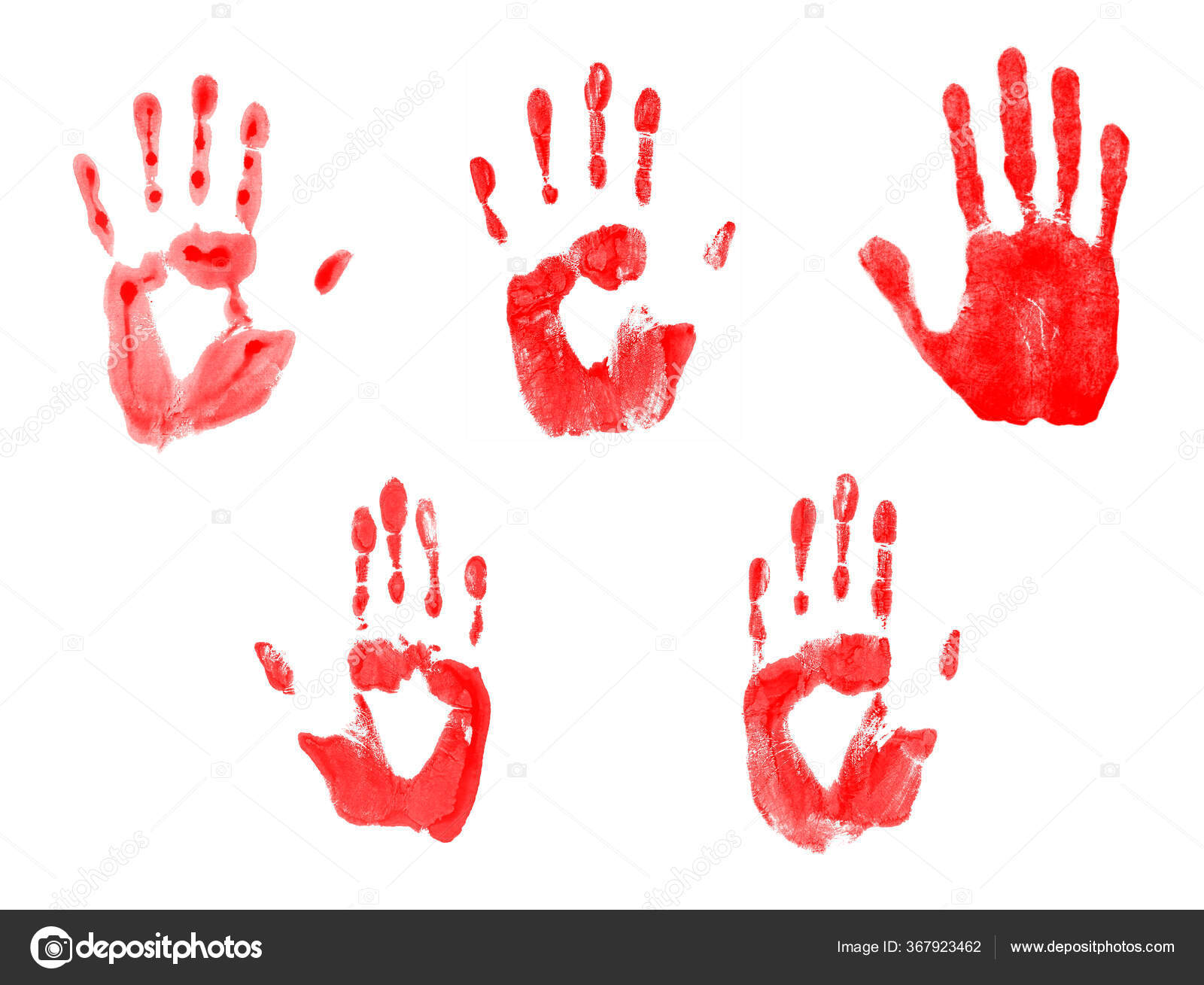 Set Red Blood Hand Brushes Stock Photo by ©Apophis26 367923462