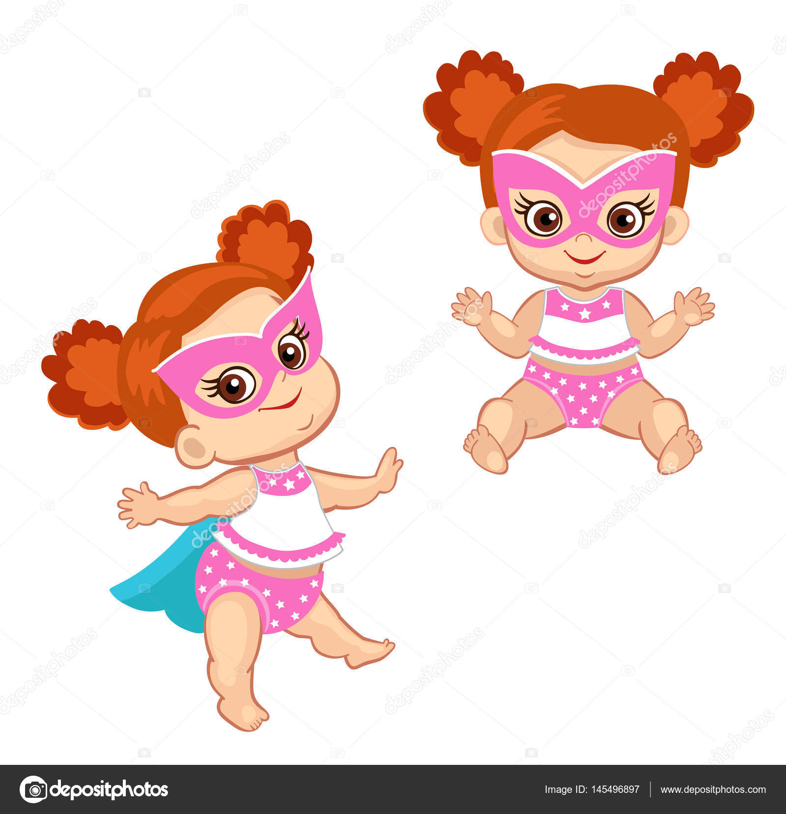 Little Girl Superhero Cartoon