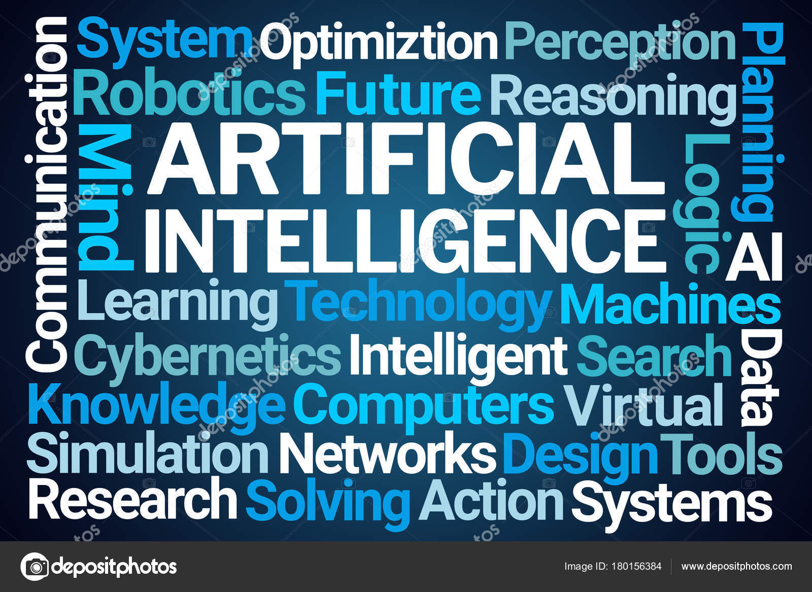 Artificial Intelligence Word Cloud — Stock Photo © ventanamedia #180156384