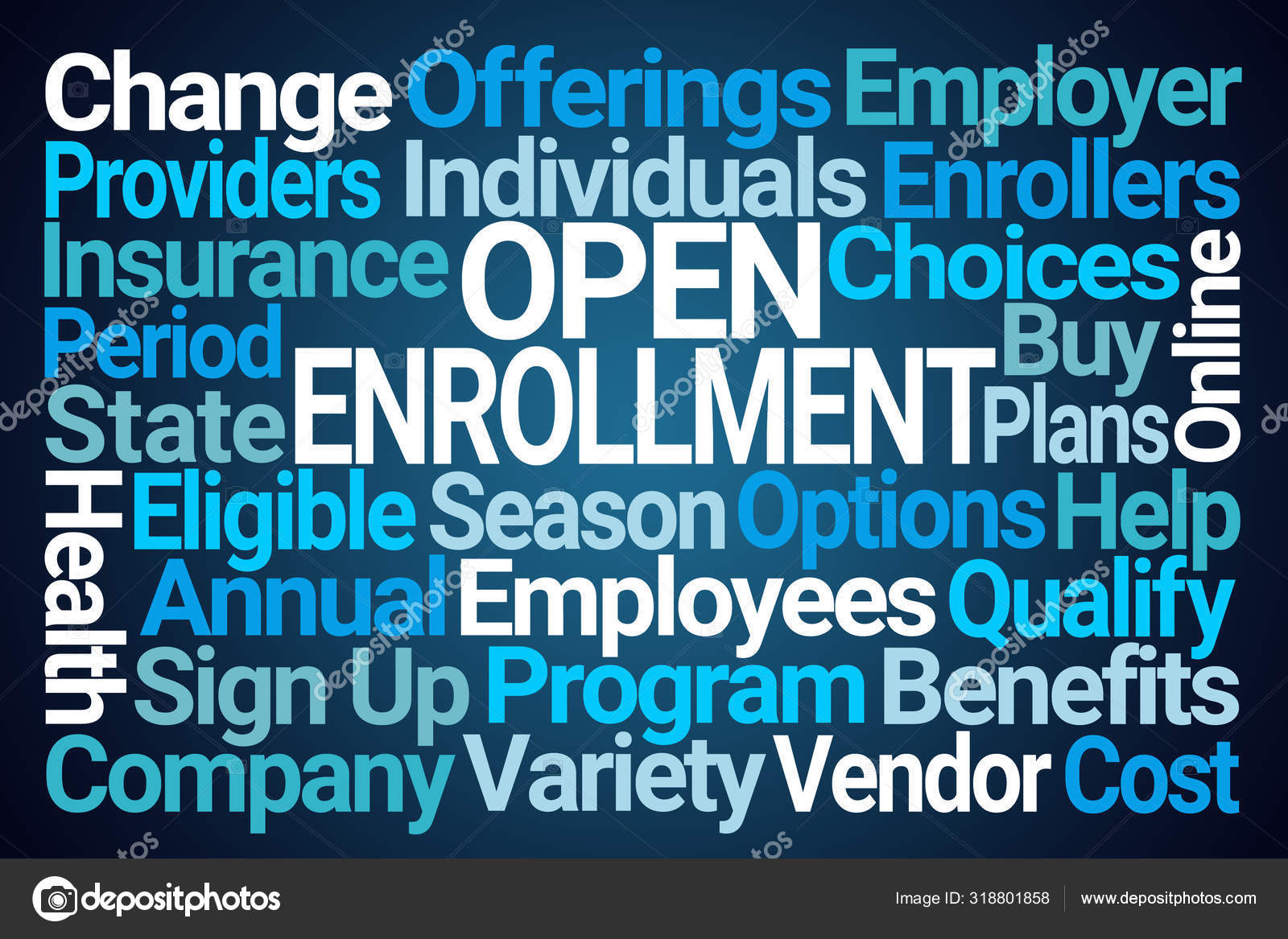 Open Enrollment Word Cloud — Stock Photo © ventanamedia #318801858