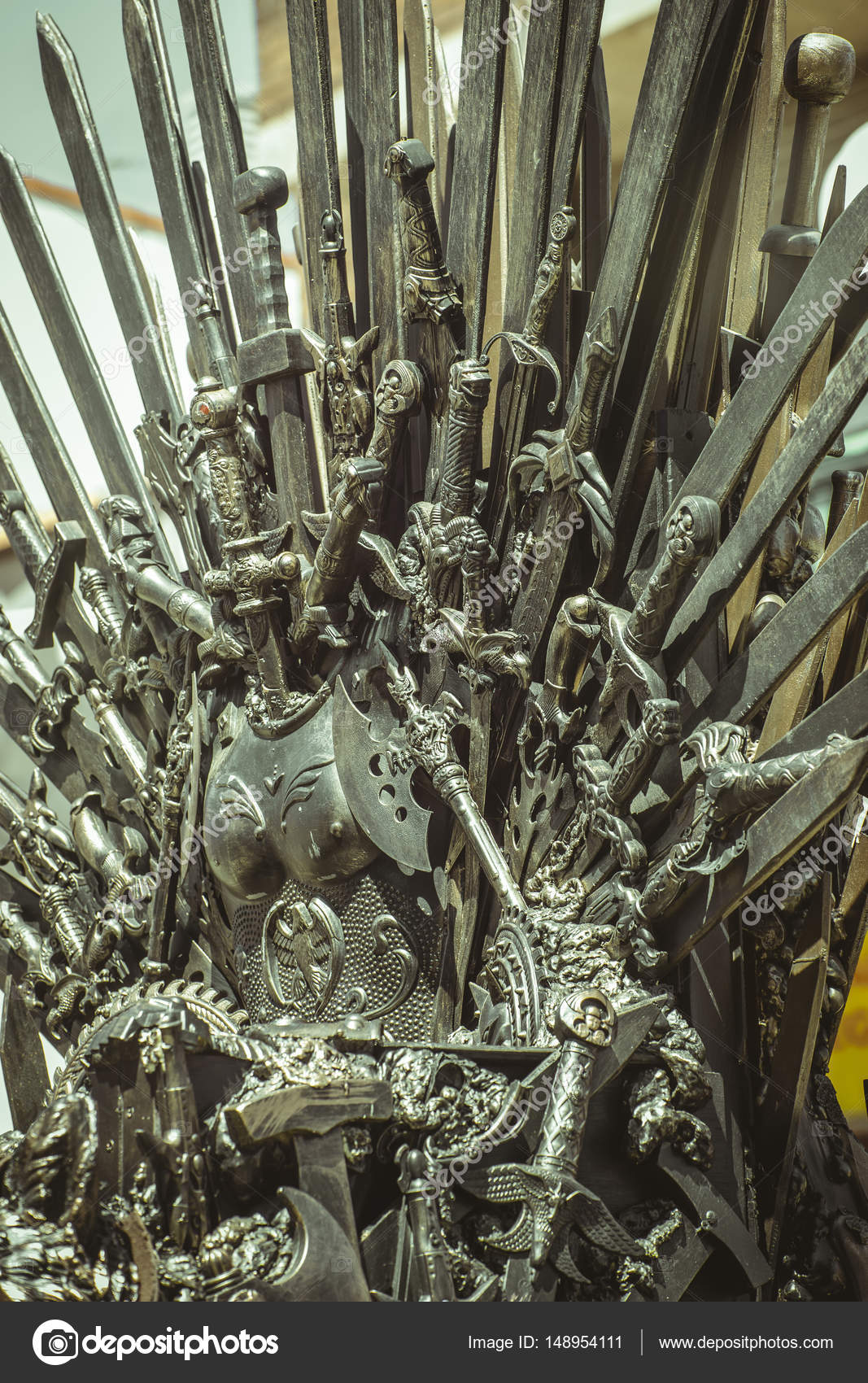 Iron throne made with swords – Stock Editorial Photo © outsiderzone ...