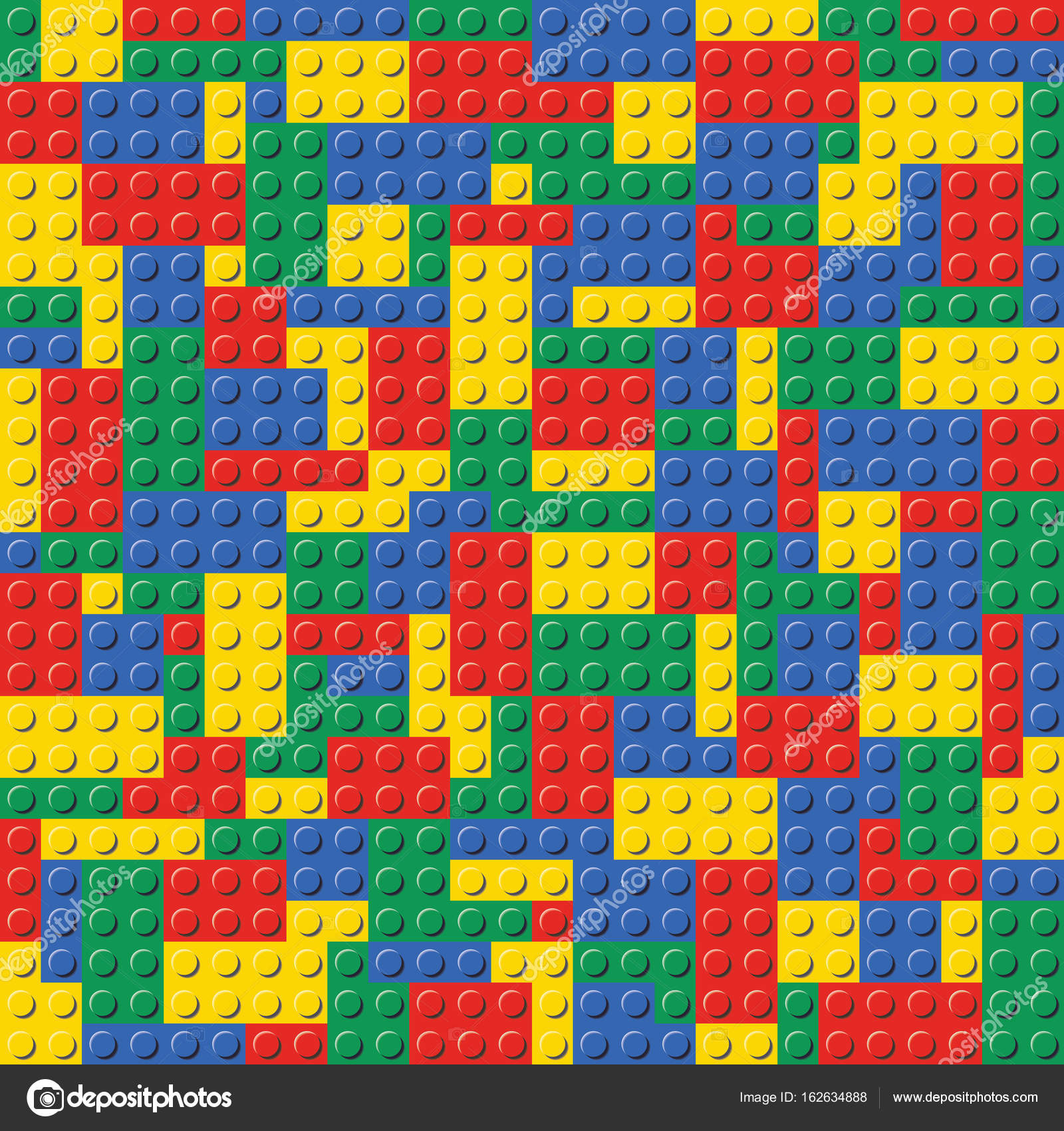 Toy Building Block Seamless Background Pattern Stock Vector Image by ...