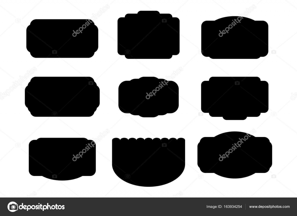 Black labels pack of forms Stock Vector by ©TihonovaMaria 163934254
