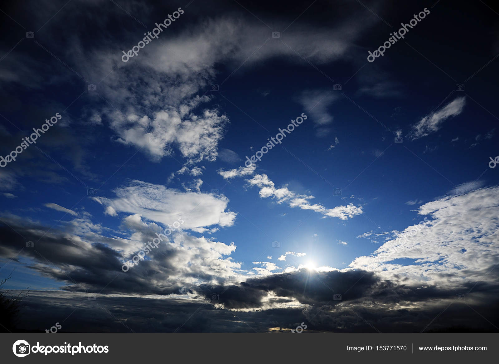 Blue sky with beautiful clouds ⬇ Stock Photo, Image by © xload #153771570
