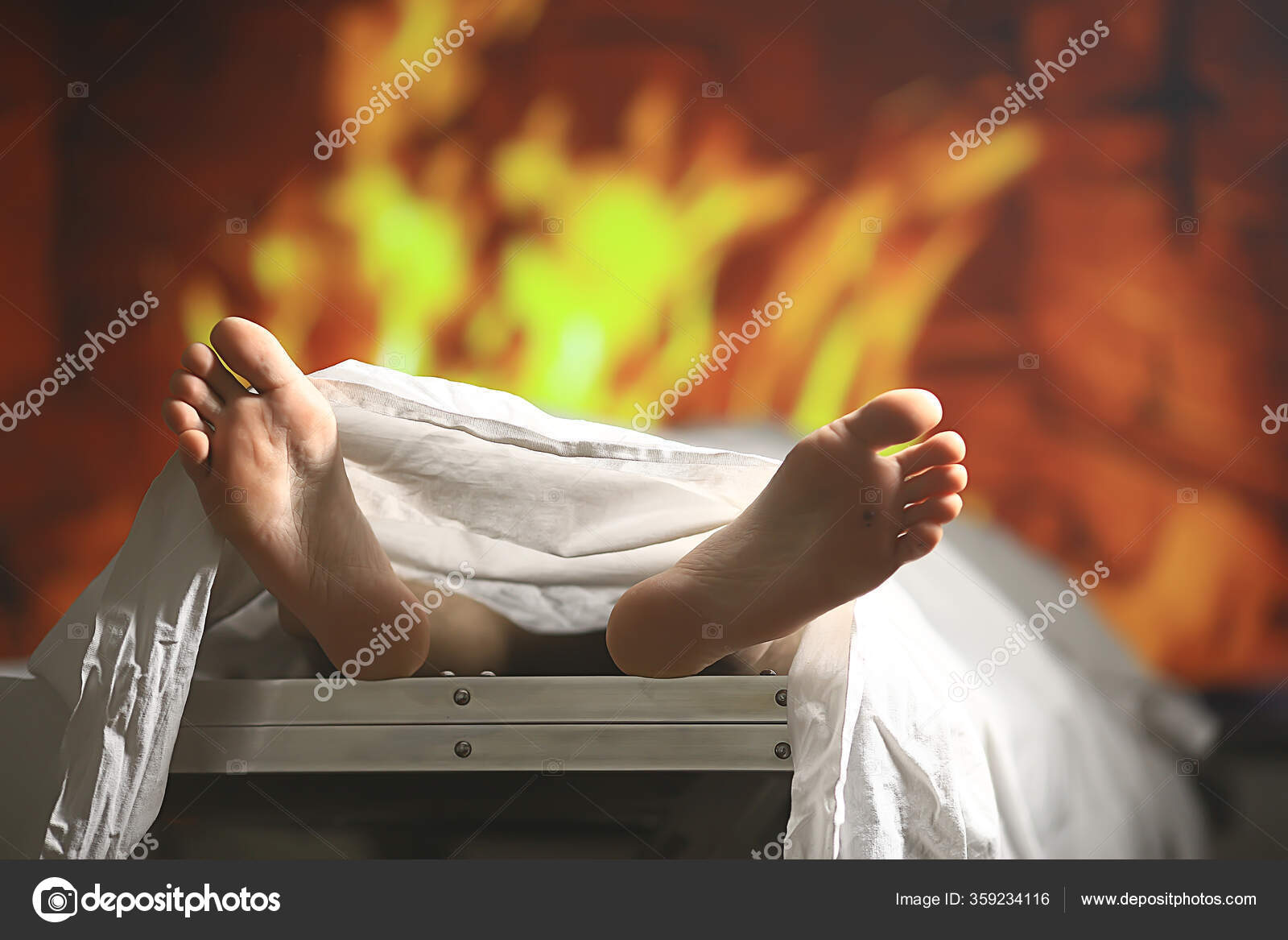 Crematorium Burning Corpse Concept Disposal Corpse Imitation Mogra ...