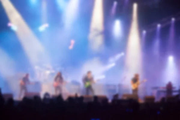 Blurry image background of many audience concert in big rock con Stock ...