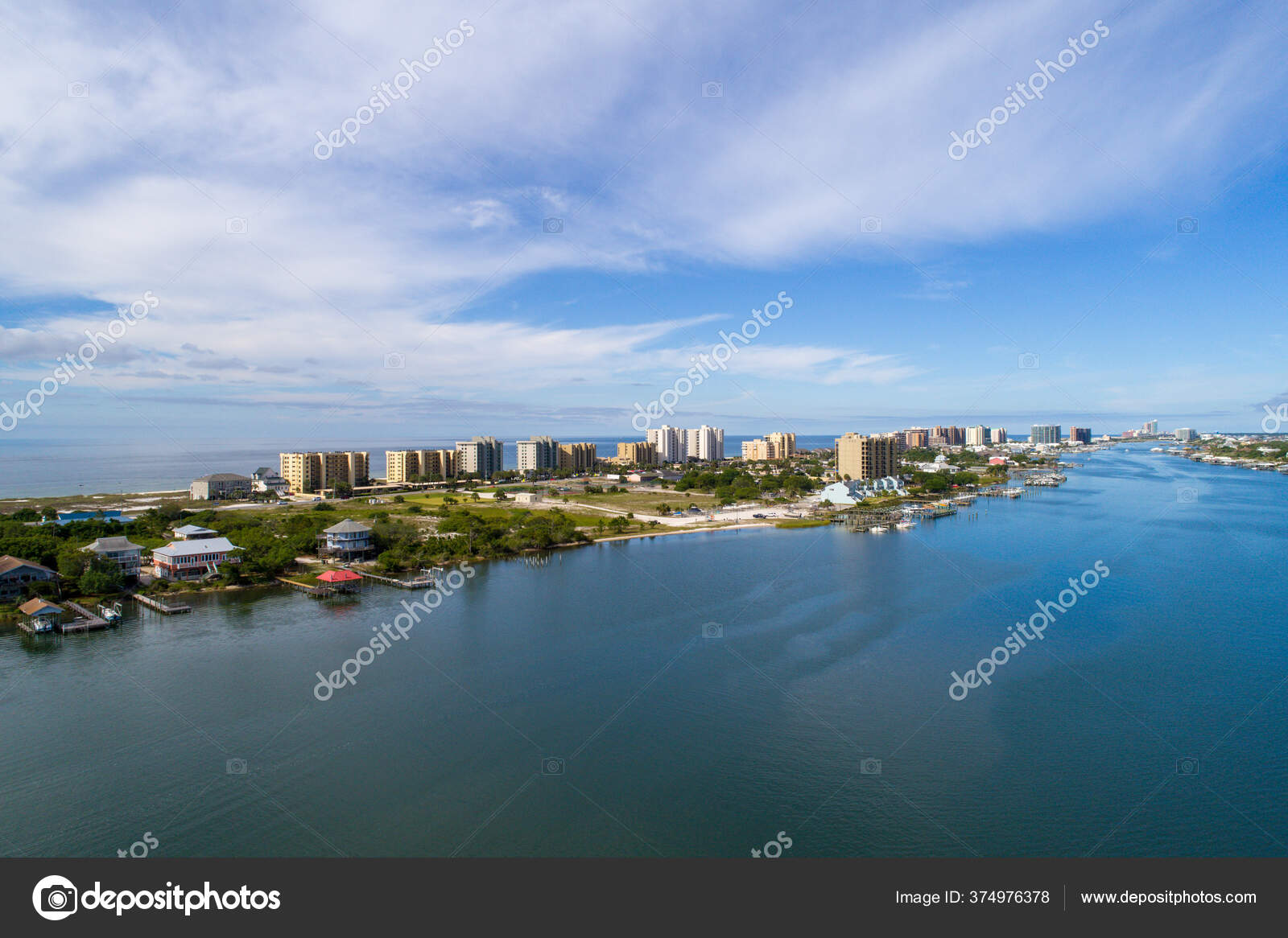 Aerial View Ono Island Orange Beach Alabama Perdido Key Beach Stock ...