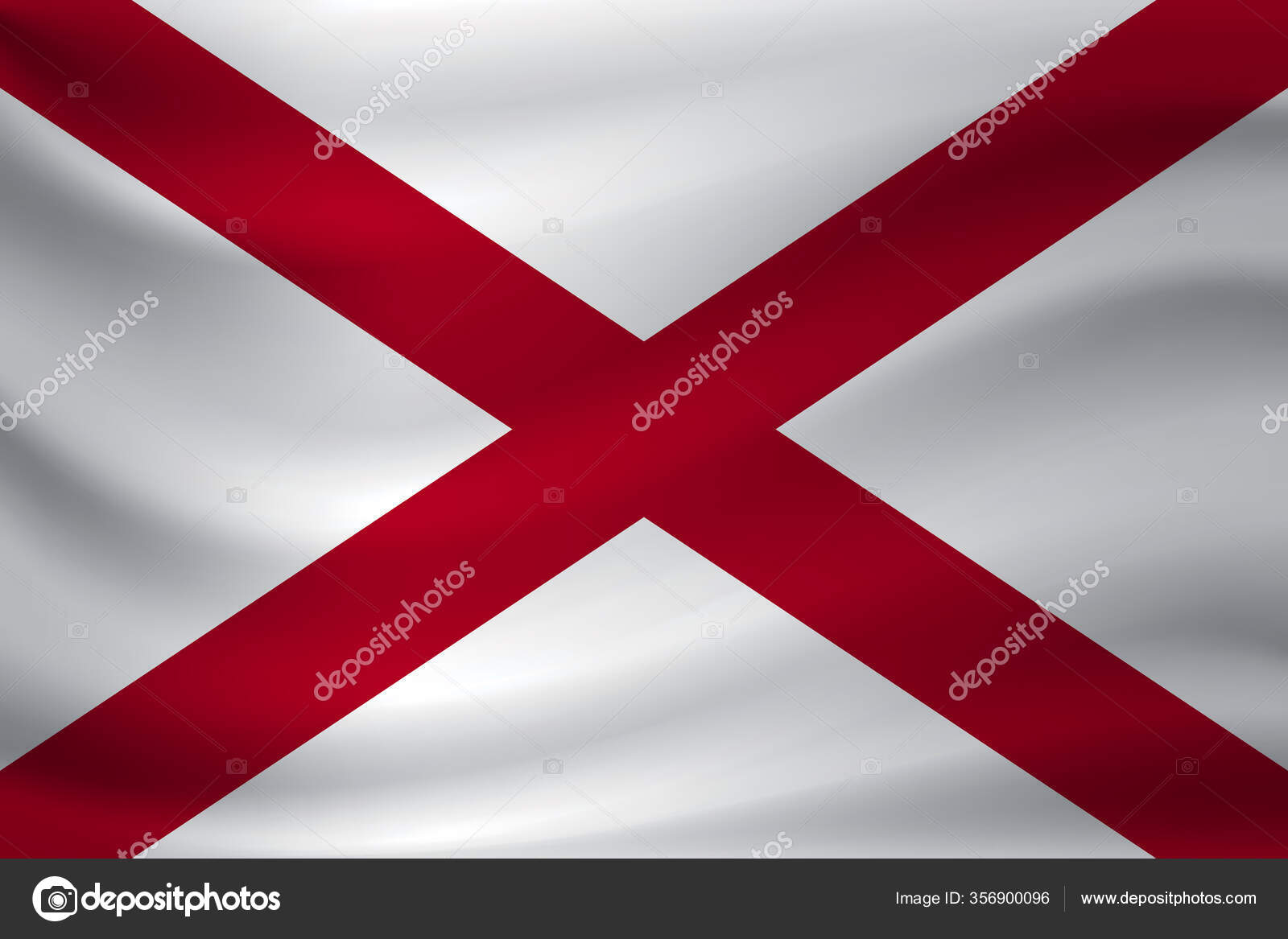 Waving Flag Alabama Vector Illustration — Stock Vector © corvalola ...