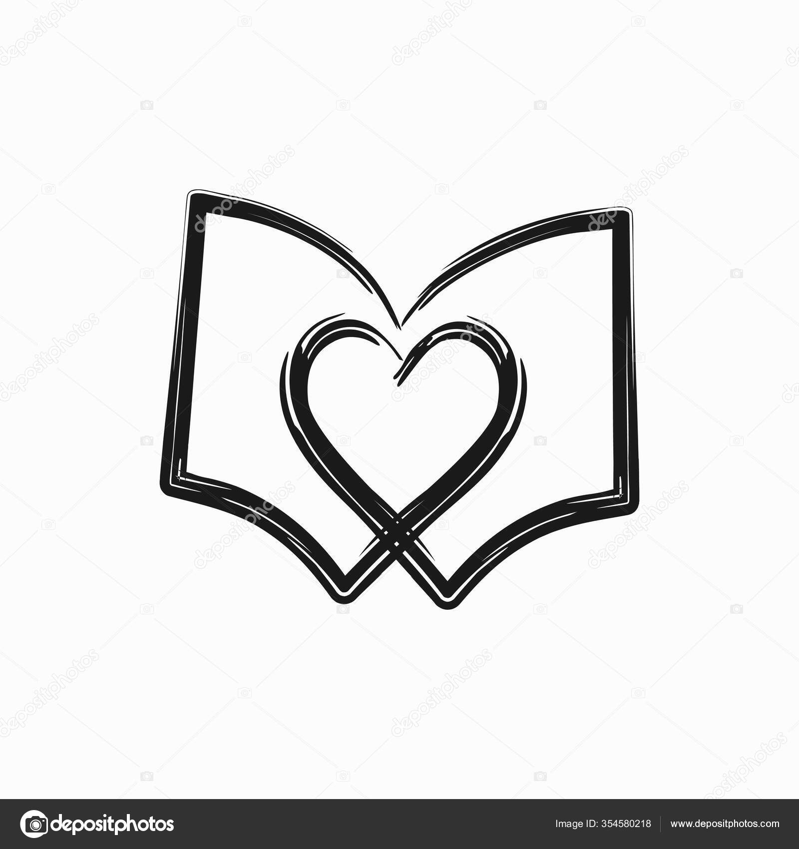 Book Icon Pages Love Stock Vector by ©nitarismayanti95@gmail.com 354580218